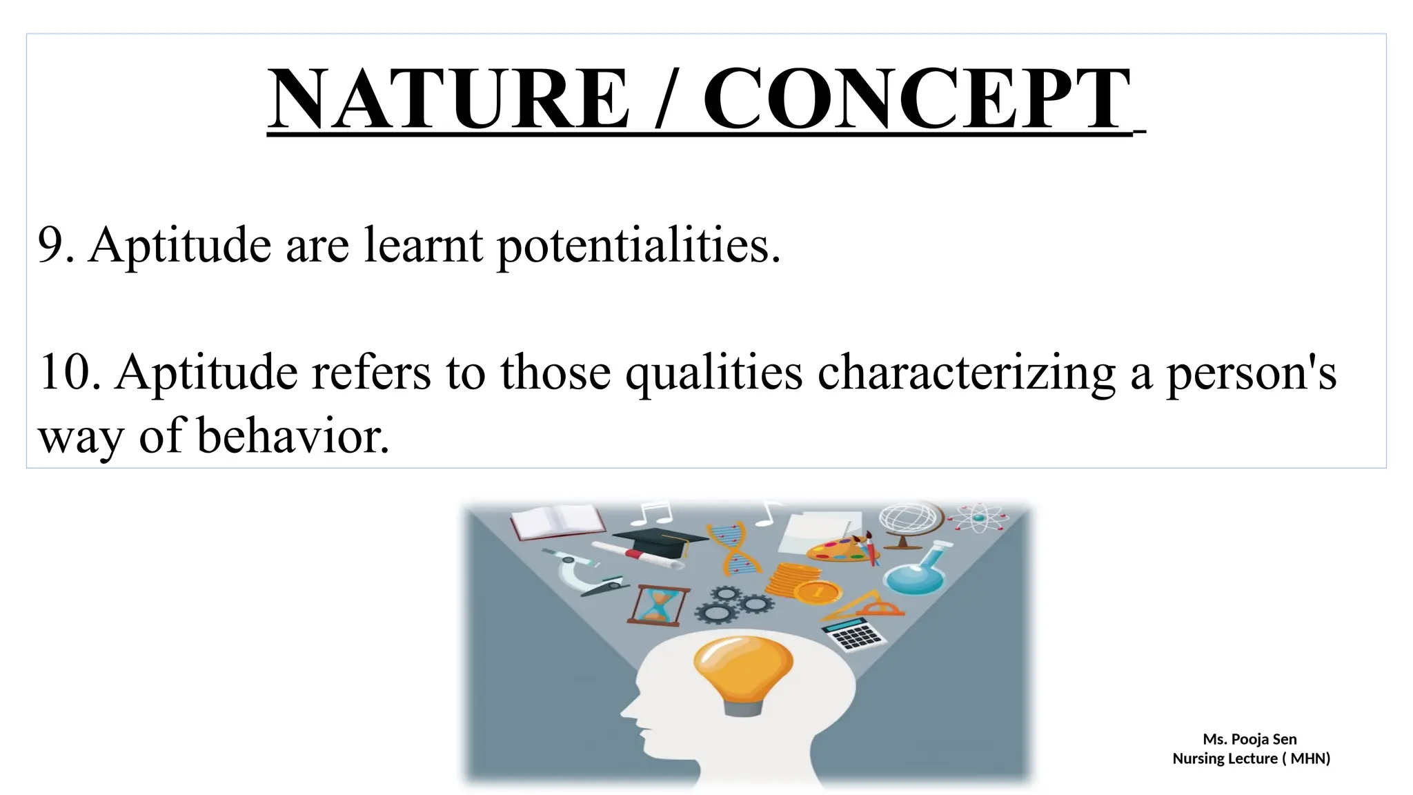 APTITUDE CONCEPT & TYPES INDIVIDUAL DIFFRENCES & ROLE OF NURSES.pptx