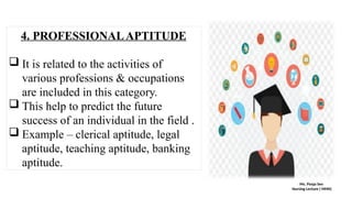 APTITUDE CONCEPT & TYPES INDIVIDUAL DIFFRENCES & ROLE OF NURSES.pptx