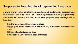 Aptitude of Java Programming to Fabricate an Unmatched Calling.pptx