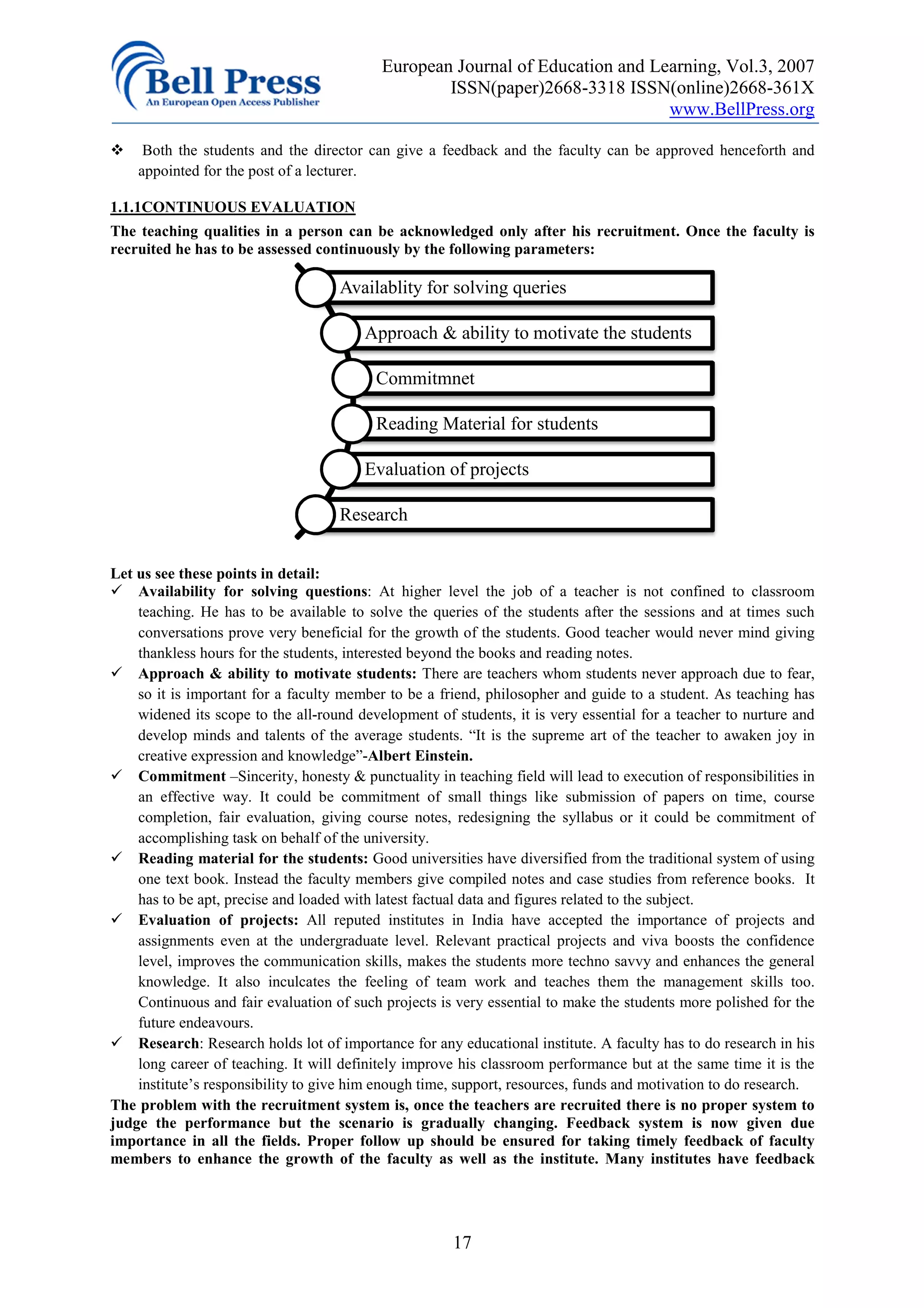 Aptitude, performance evaluation of a teacher and 360 degree | PDF