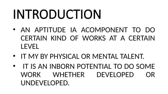 aptitude ppt.pptx- psychology, bsc nursing | PPTX | Educational Assessment | Education
