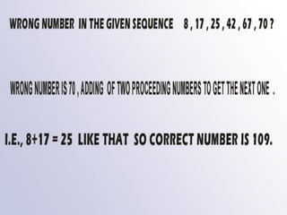 Aptitude preparation odd man out series | PPT