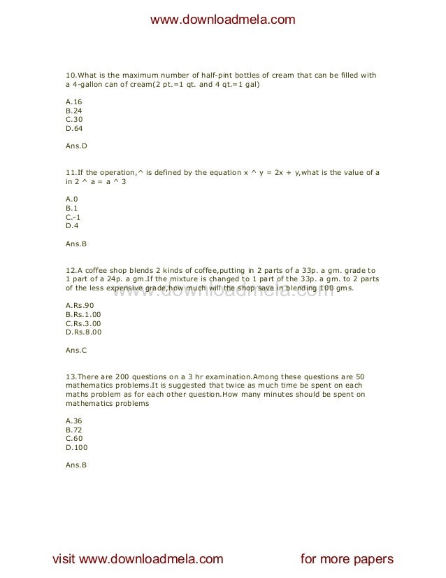 Aptitude sample questions