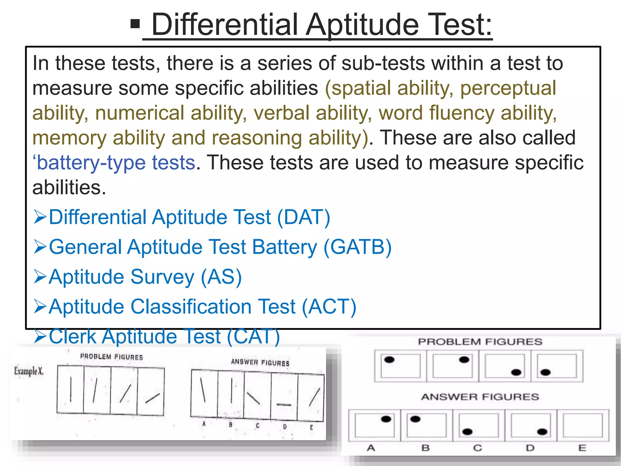 Aptitude (Test) and their Nature and Characteristics | PPTX