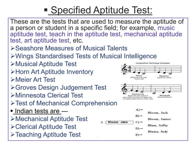Aptitude (Test) and their Nature and Characteristics | PPTX ...
