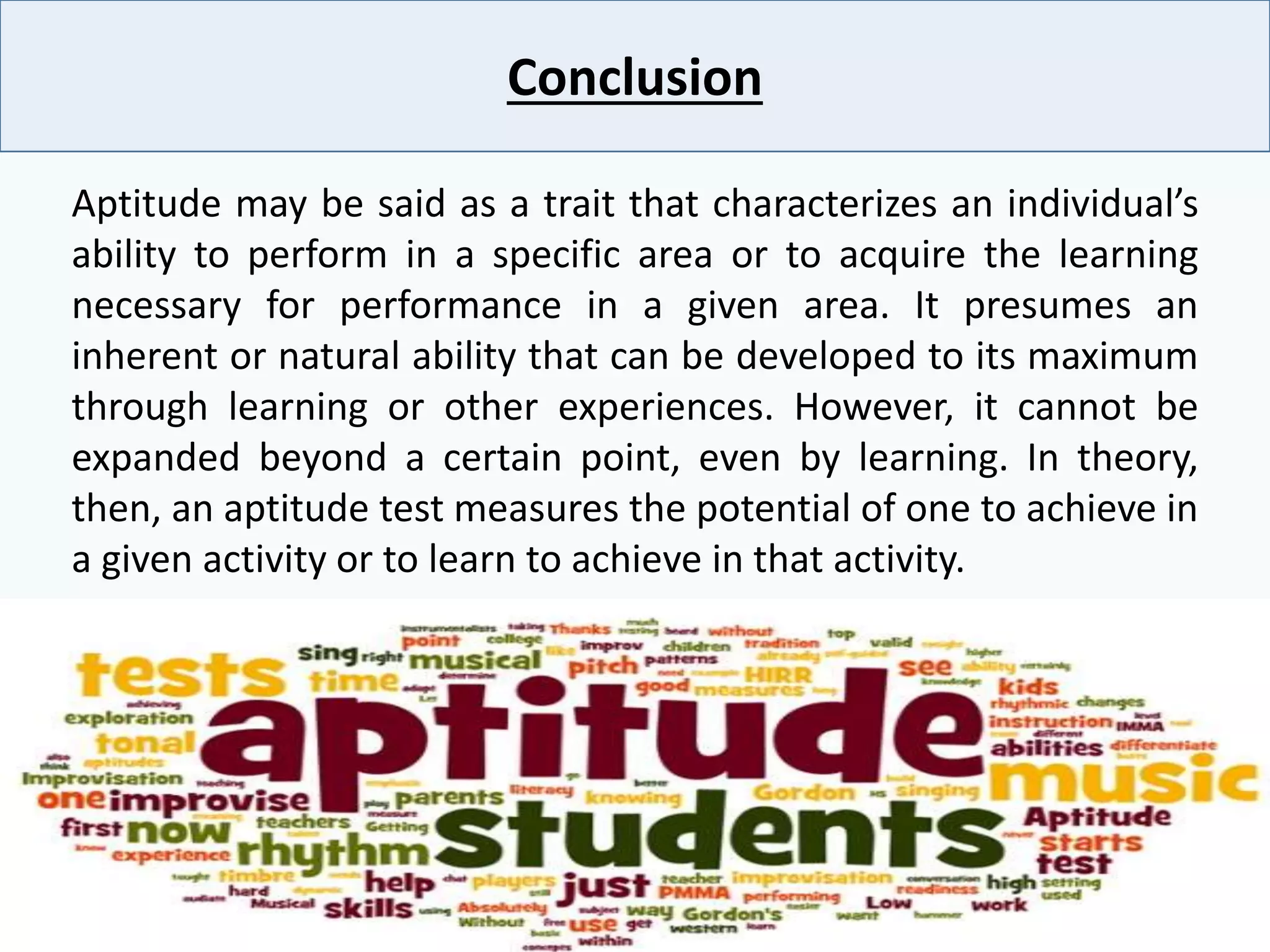Aptitude Test in Guidance | PPTX