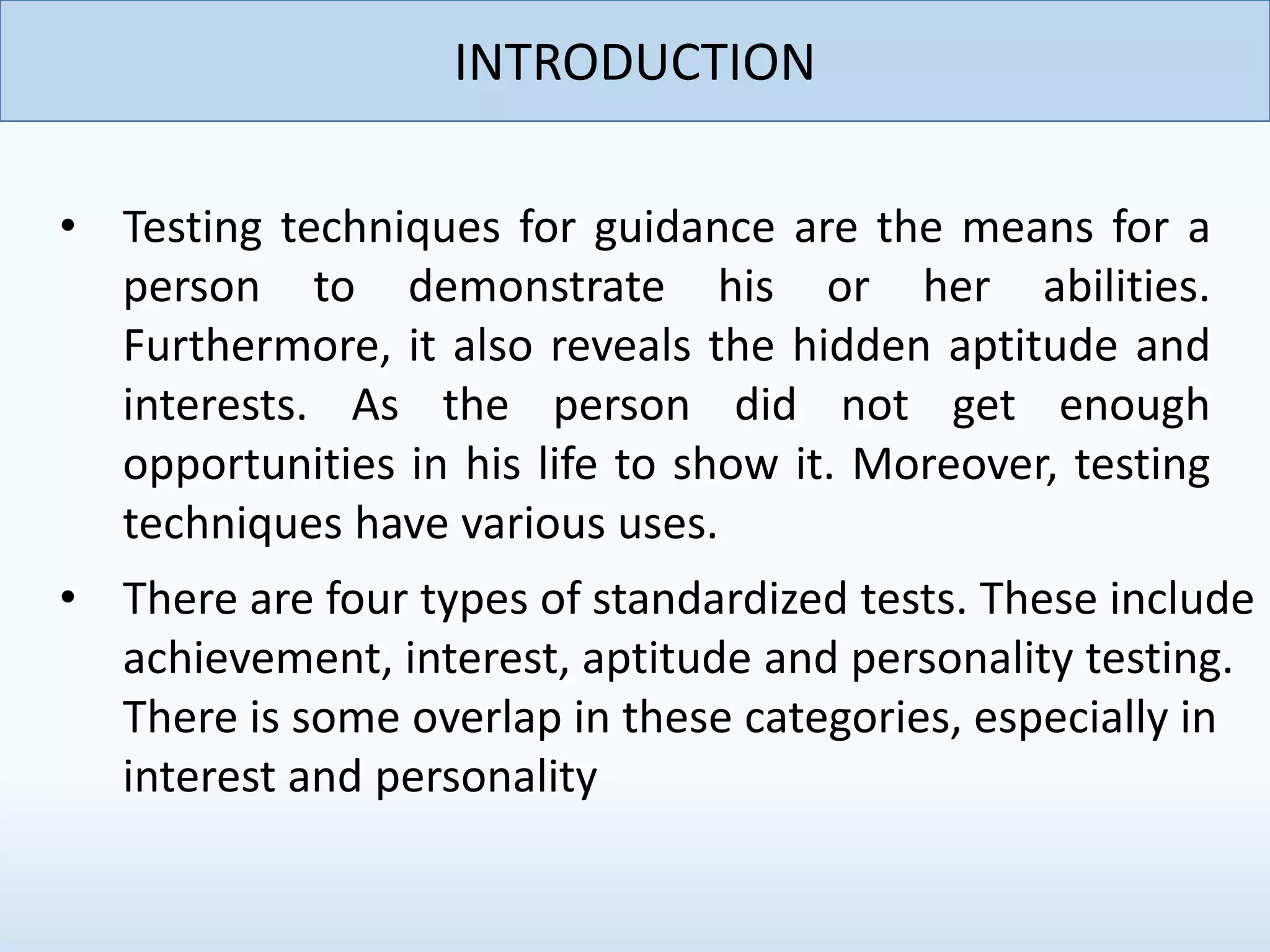 Aptitude Test in Guidance | PPTX