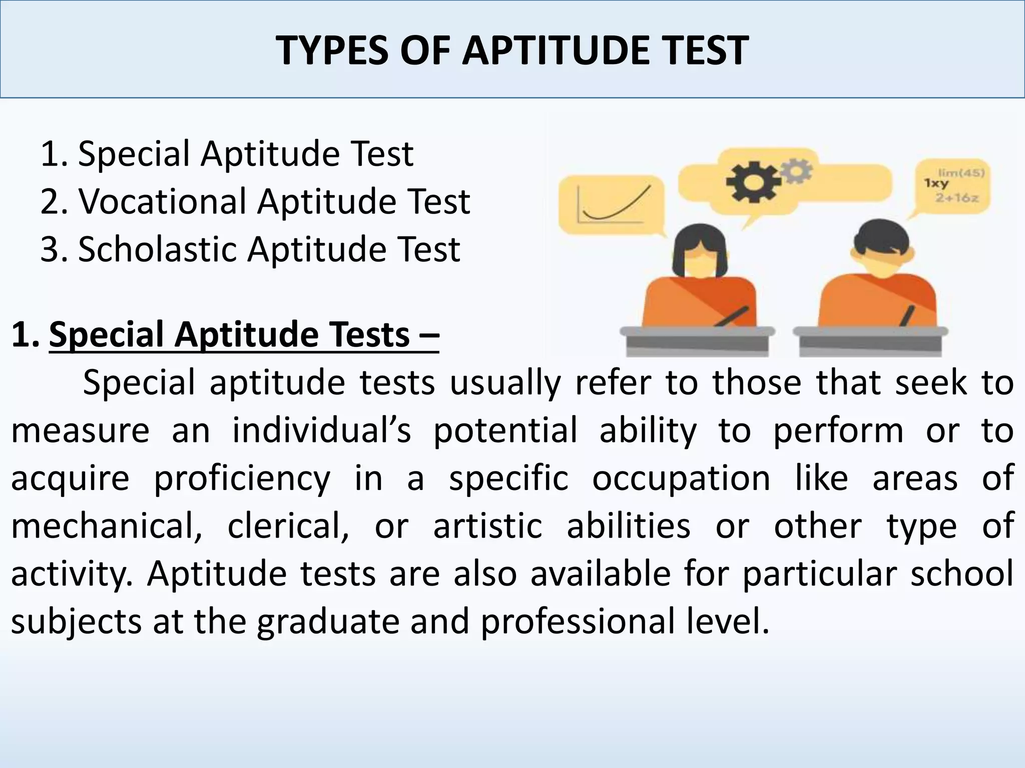Aptitude Test in Guidance | PPTX