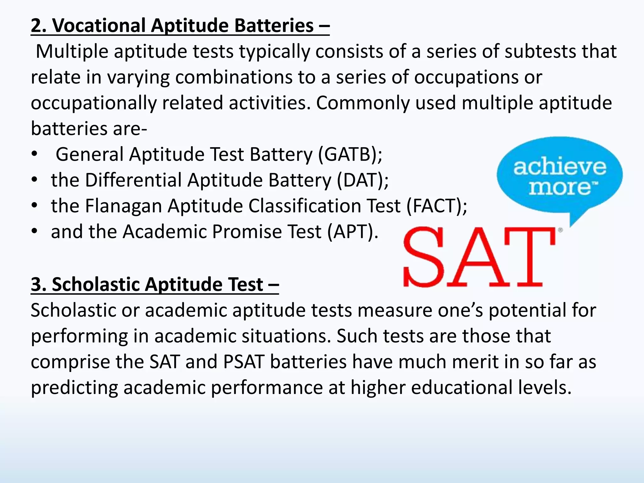 Aptitude Test in Guidance | PPTX