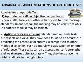 Aptitude Test in Guidance | PPT