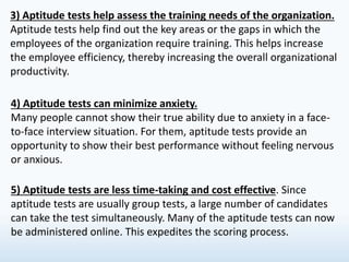 Aptitude Test in Guidance | PPTX
