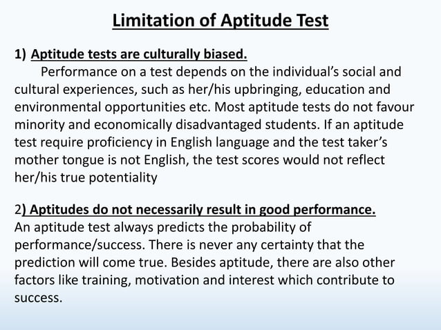 Aptitude Test in Guidance | PPT