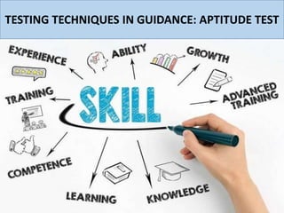 Aptitude Test in Guidance | PPTX