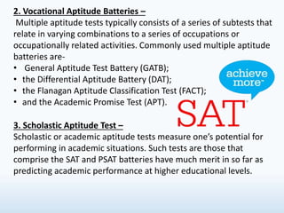 Aptitude Test in Guidance | PPTX