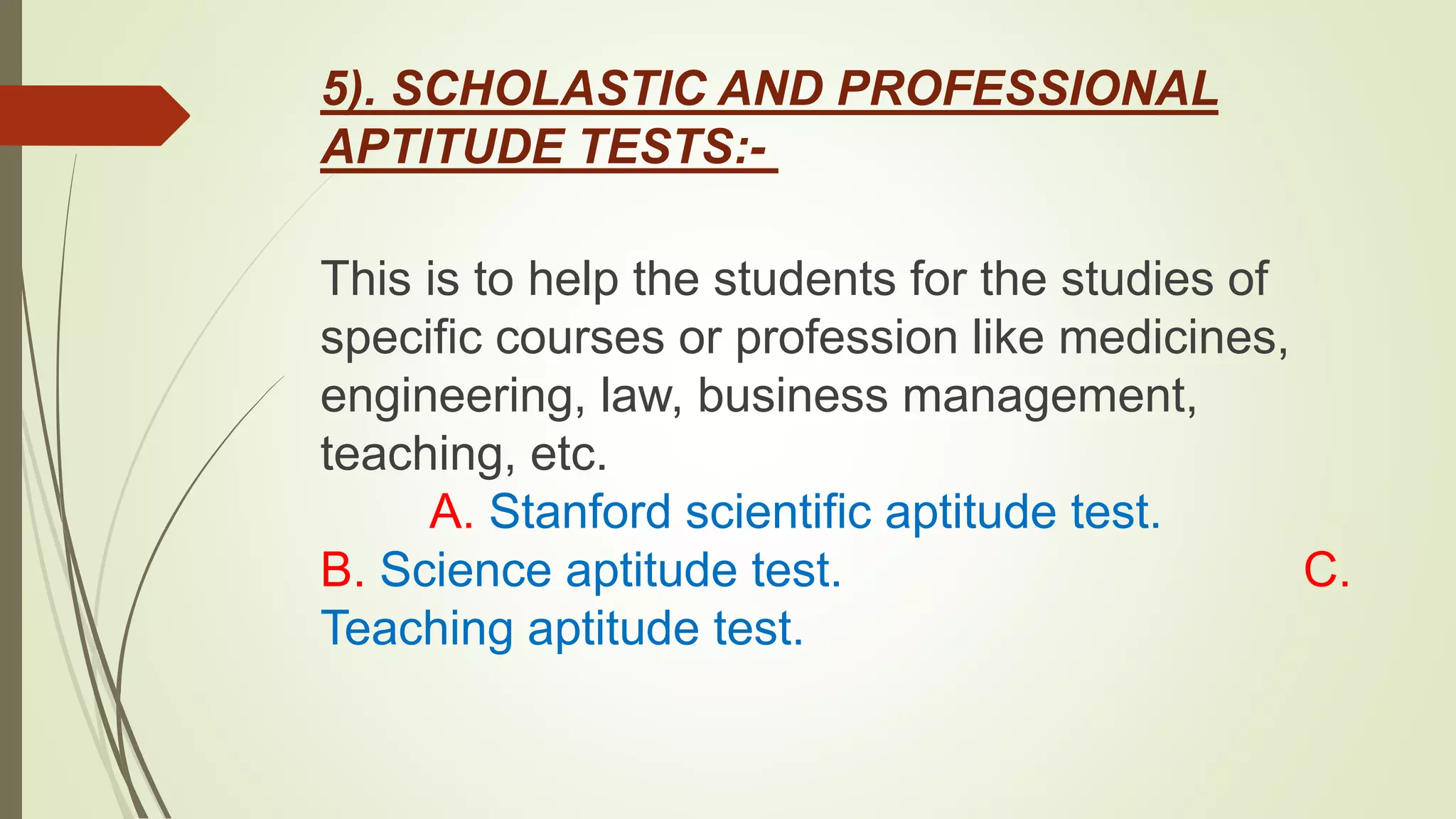 Aptitude test and its types. | PPTX