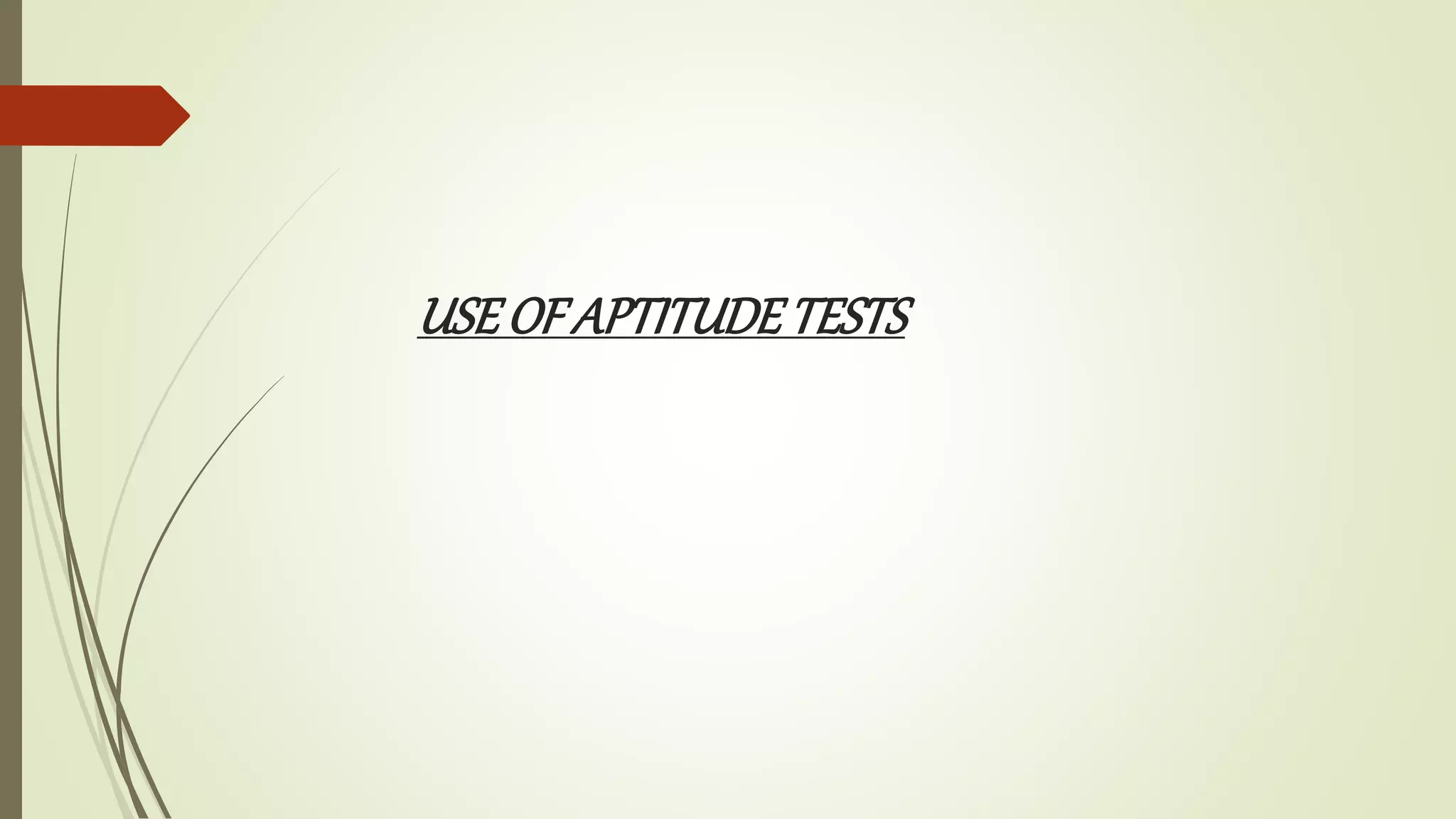 Aptitude test and its types. | PPTX