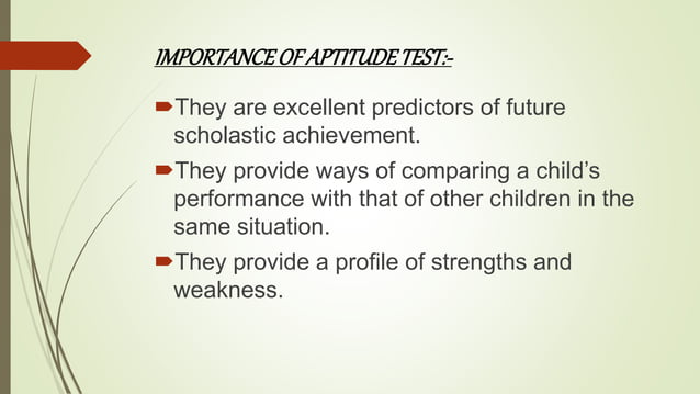 Aptitude test and its types. | PPTX | Education