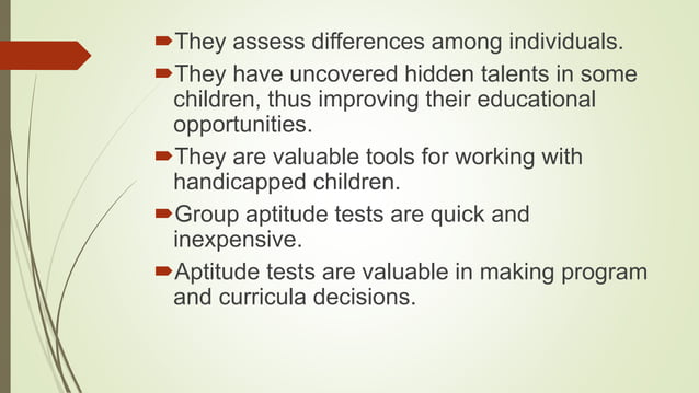 Aptitude test and its types. | PPTX | Education