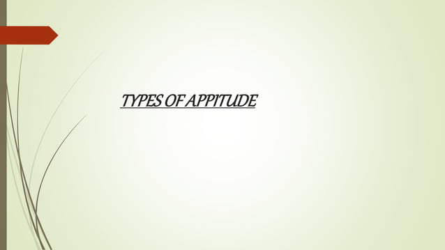 Aptitude test and its types. | PPTX | Education