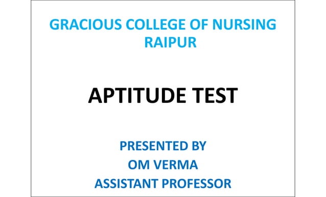APTITUDE TEST.pdf | Educational Assessment | Education