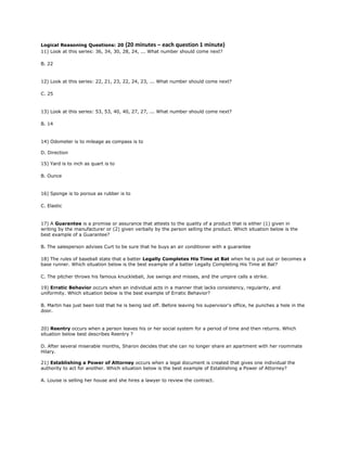 Aptitude test questions 1 (2) | DOCX