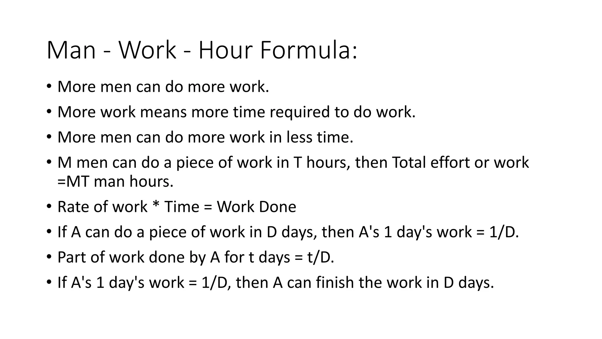 Aptitude time and work | PPTX