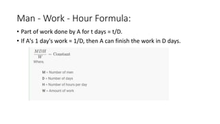 Aptitude time and work | PPTX