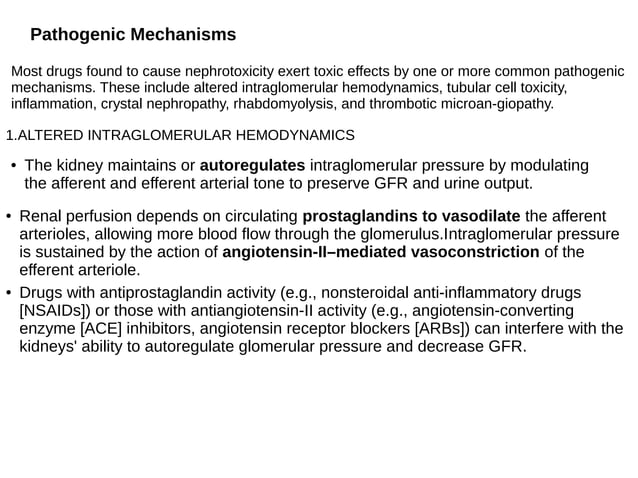 Molecular mechanism of drug induced nephrotoxicity | ODP