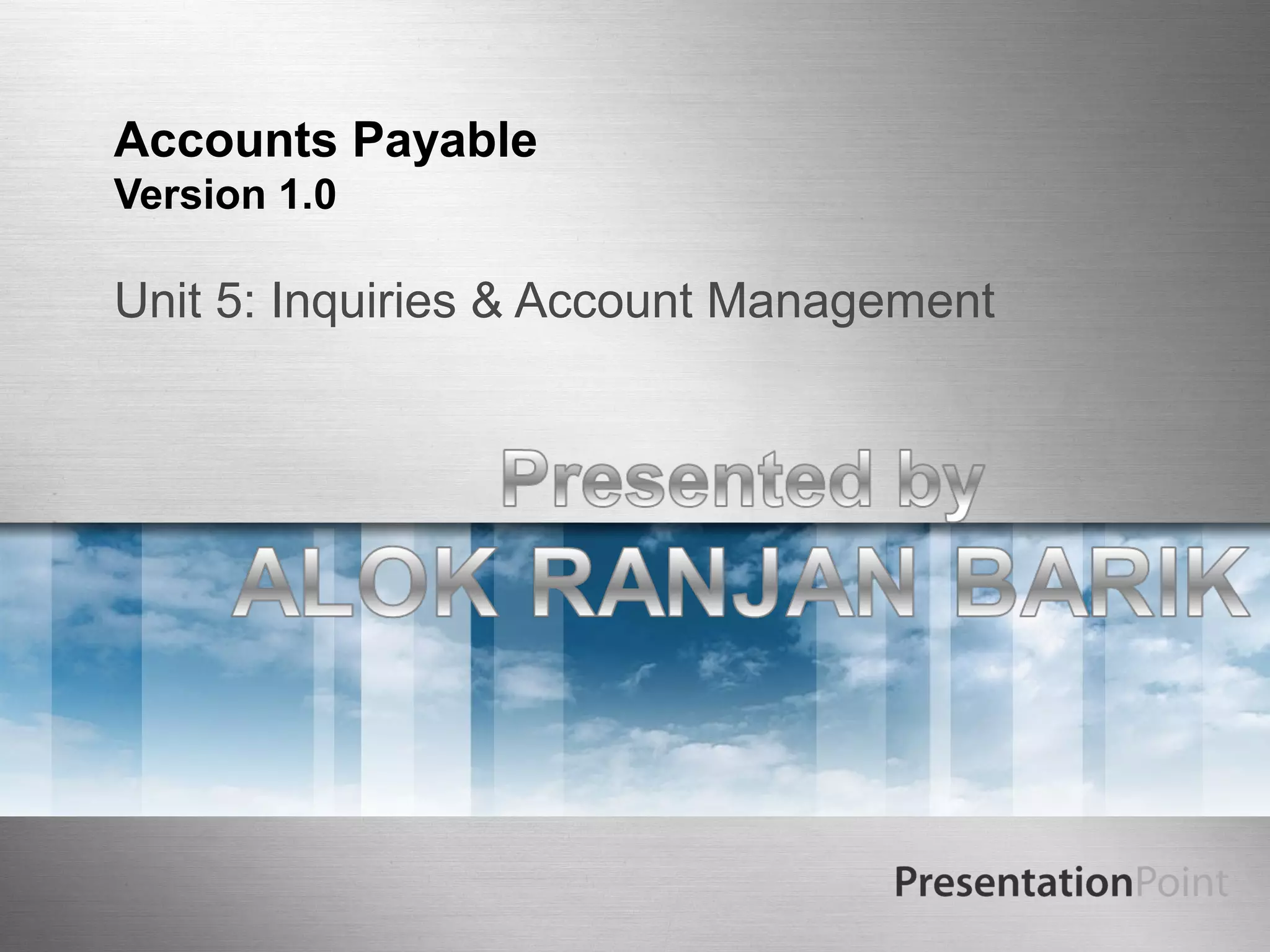 Accounts payable Training 5 | PPT | Business | Business and Finance