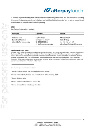 Afterpay US Launch | PDF