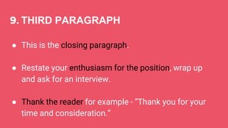 How To Write A Cover Letter | PPTX