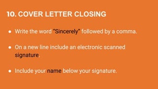 How To Write A Cover Letter | PPTX