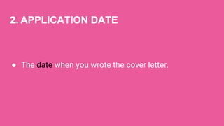 How To Write A Cover Letter | PPTX