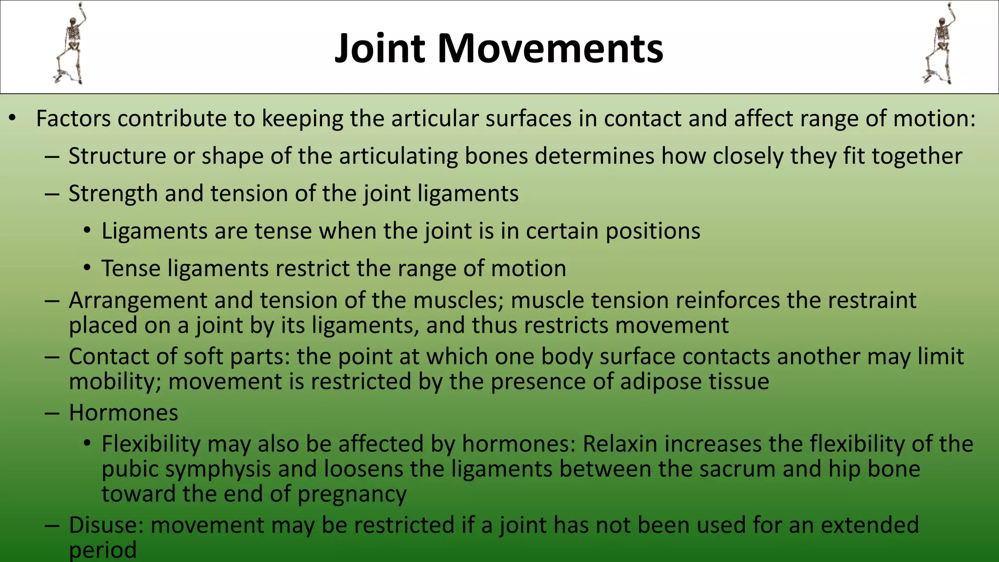 APU4.5 Skeleton System (Articulations & Movement) | PPT