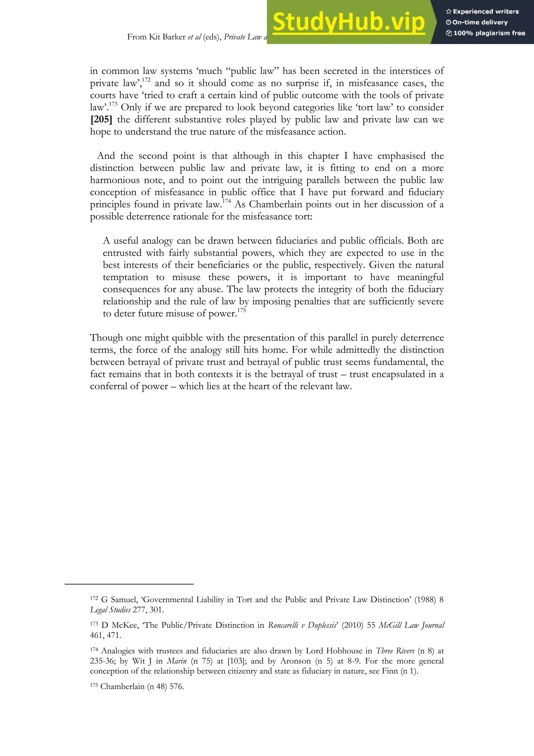 A Public Law Tort Understanding Misfeasance In Public Office | PDF