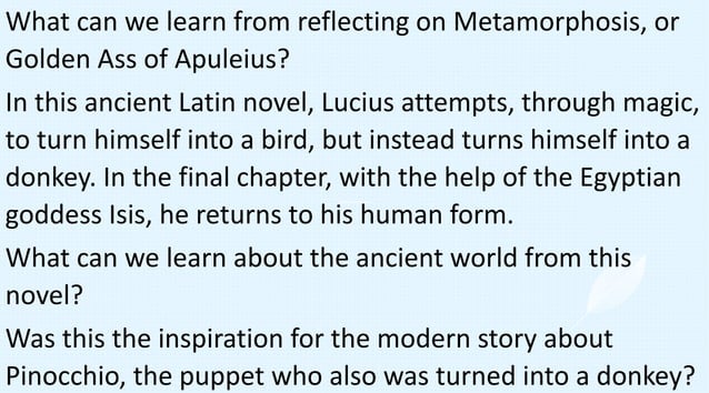 Metamorphosis of Apuleius, the Golden Ass, Possible Inspiration for ...