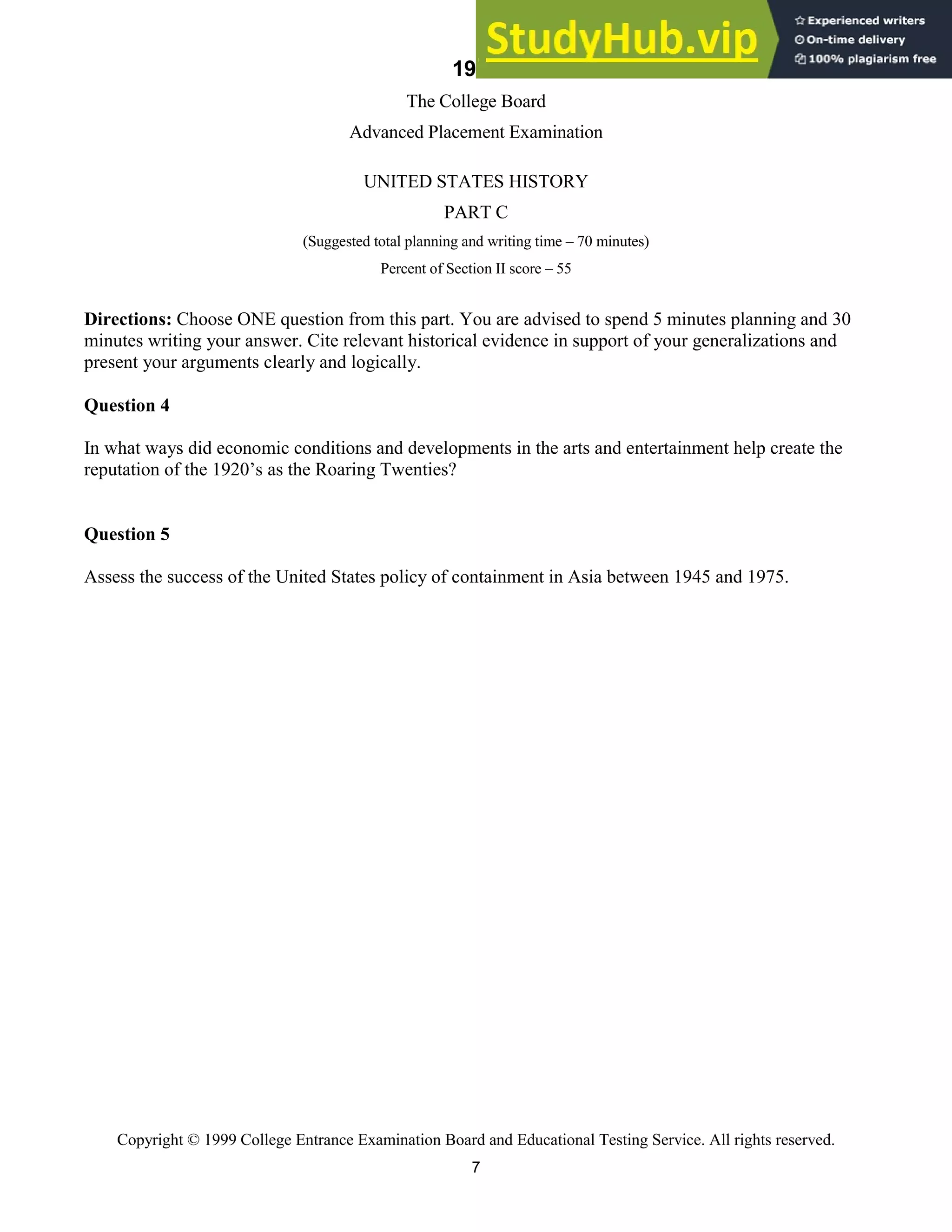 AP United States History 1999 Free-Response Questions.pdf