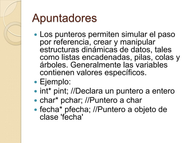 Apuntadores-Programación | PPT