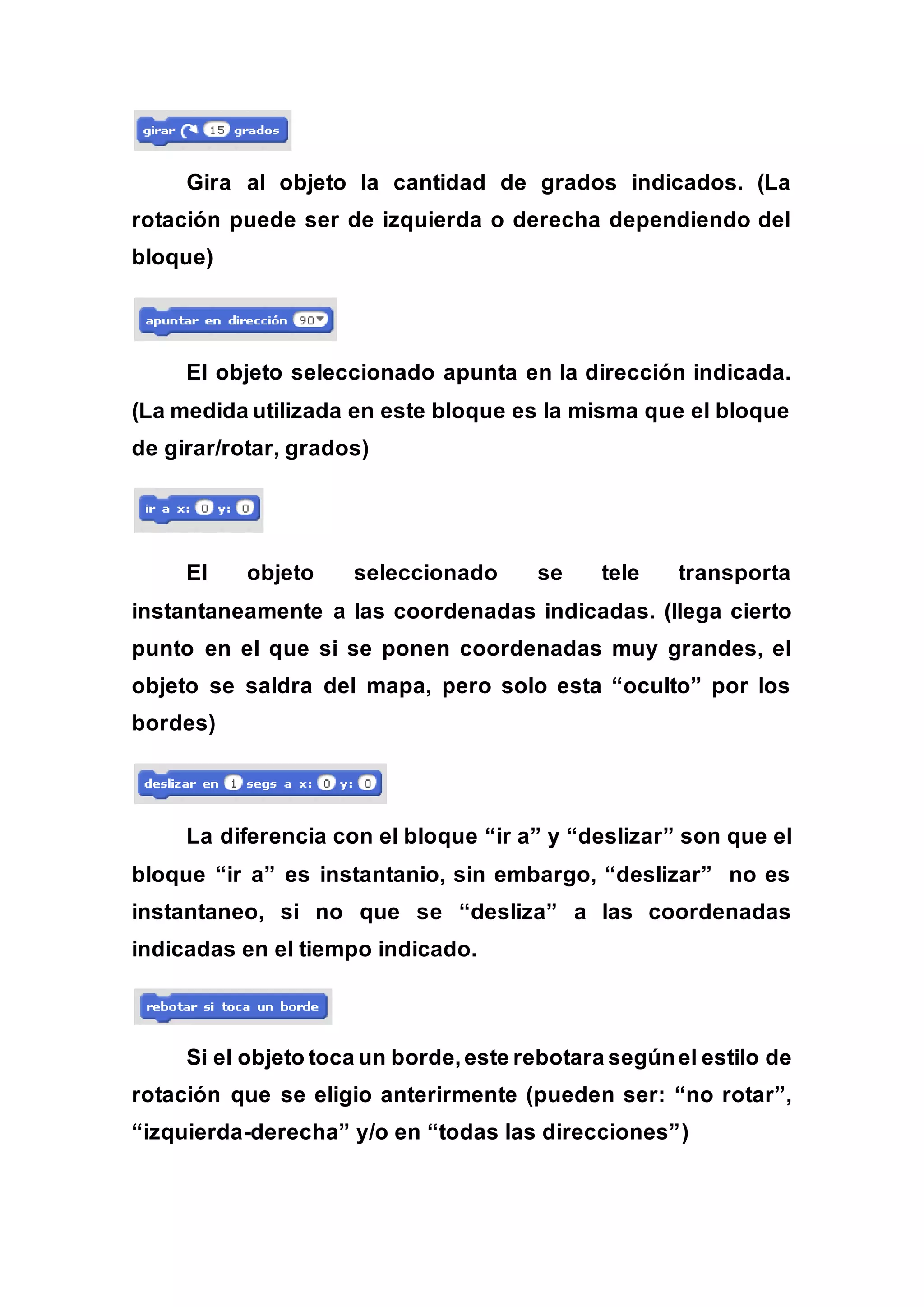 Apunte de instrucciones de scratch | DOCX