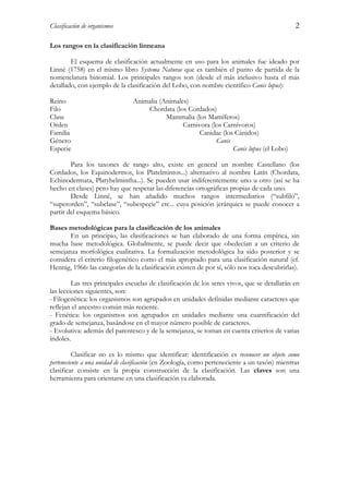 Teoría de la clasificación: objetos y unidades de clasificación. La ...