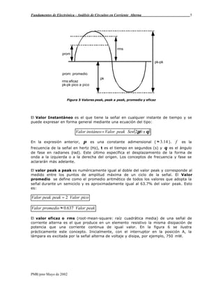 Apuntes de corriente alterna | PDF