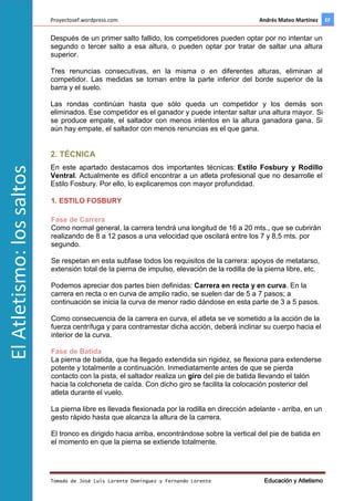 Apuntes atletismo: los saltos | PDF