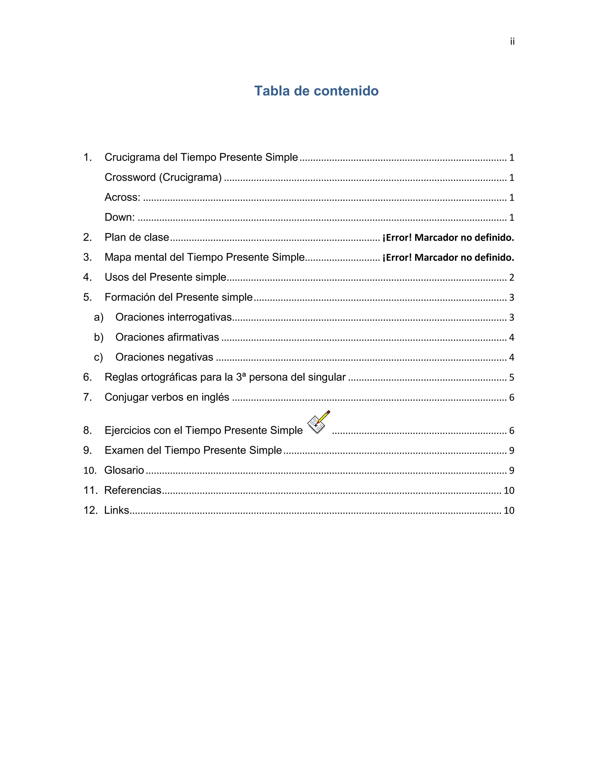 Apuntes del tiempo presente simple | PDF