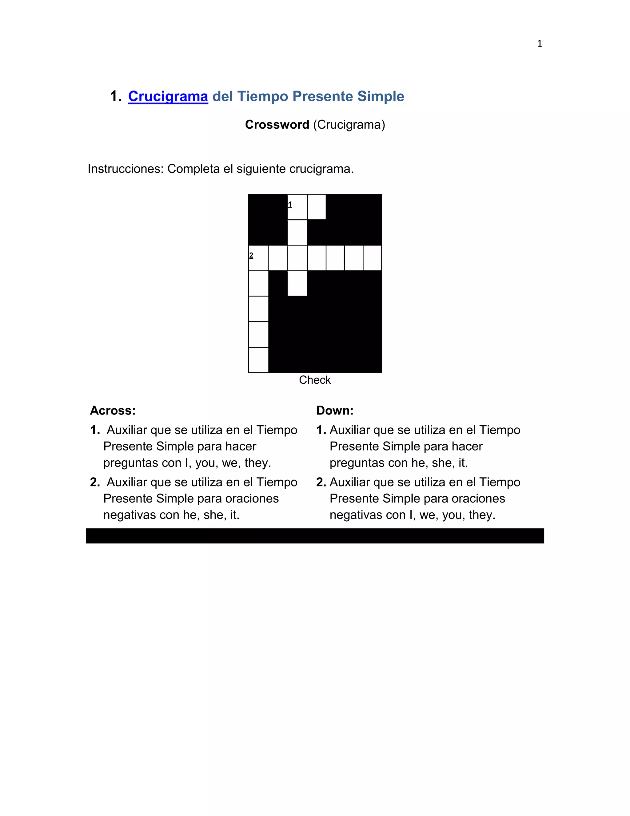 Apuntes del tiempo presente simple | PDF