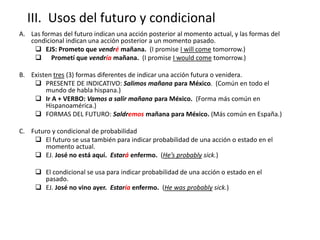 Apuntes el futuro y el condicional | PPT