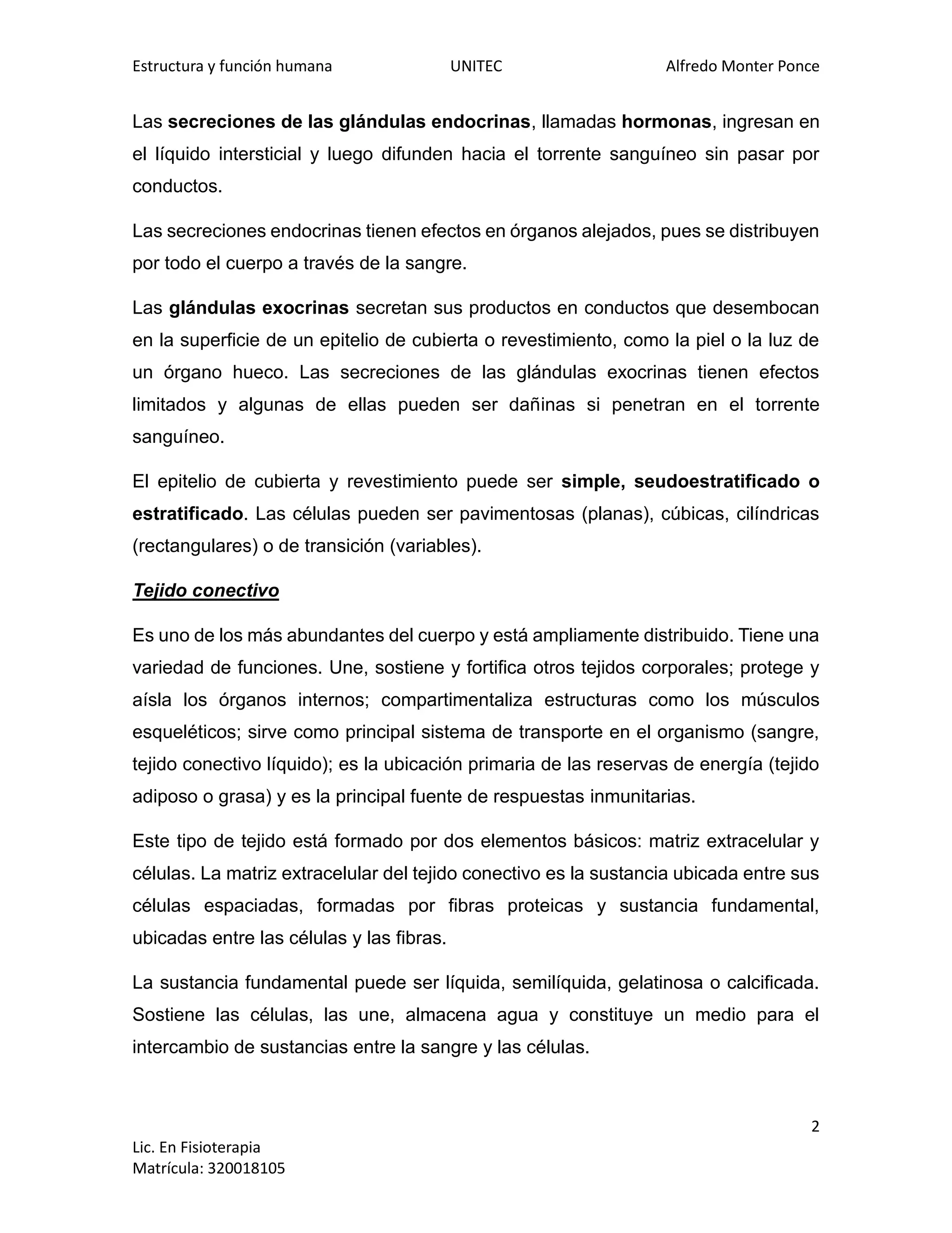 APUNTES ESTRUCTURA Y FUNCIÓN HUMANA - ALFREDO MONTER PONCE | PDF