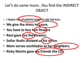 Apuntes indirect objects | PPTX