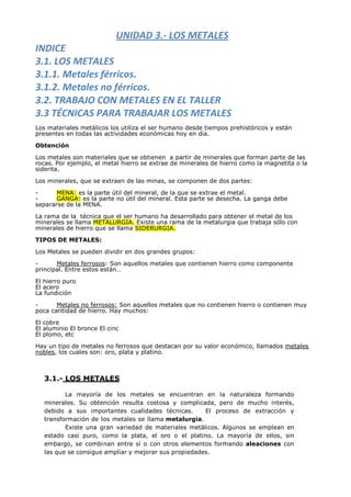 Apuntes metales | PDF