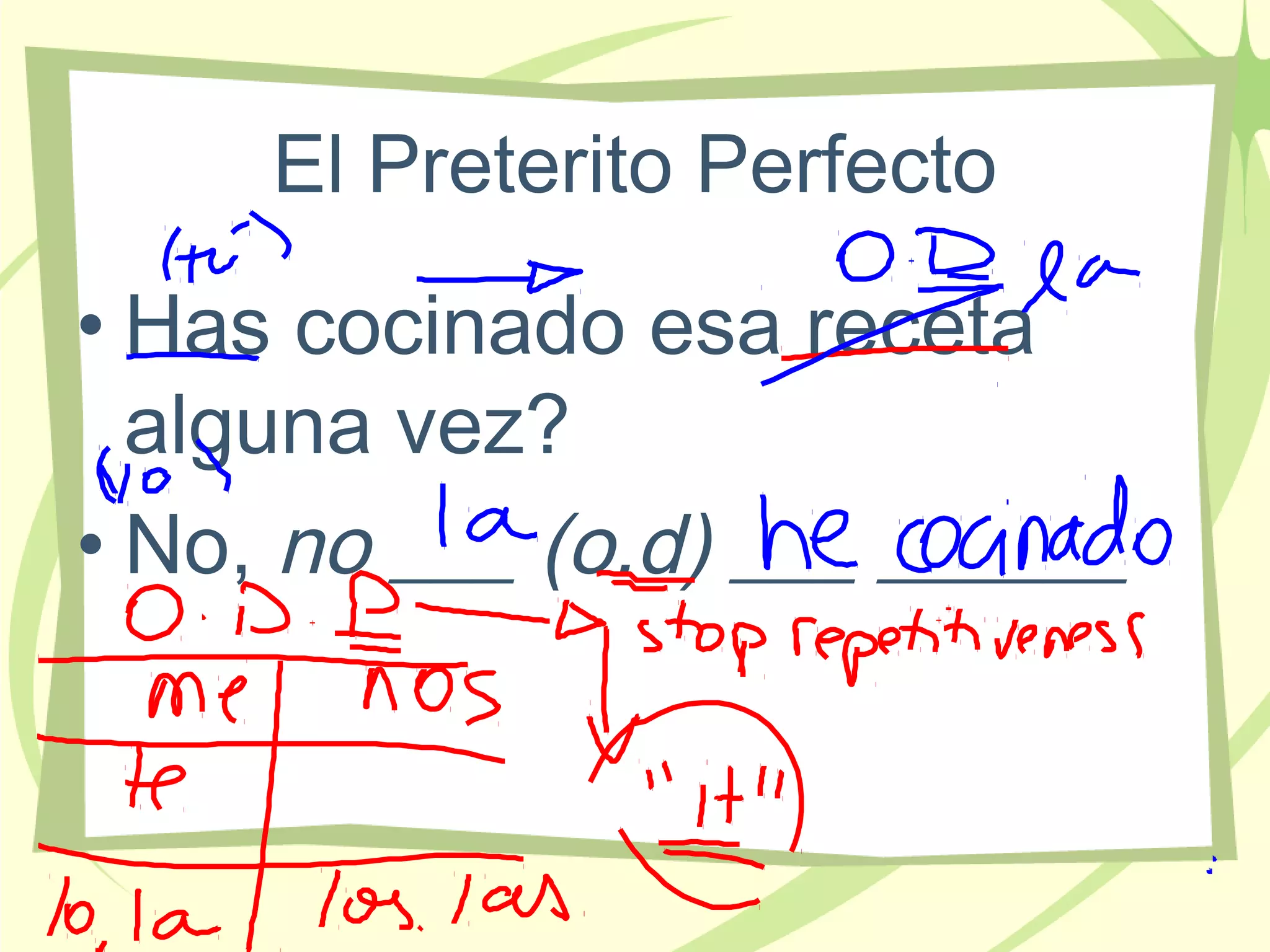 Apuntes preterito perfect | PPT