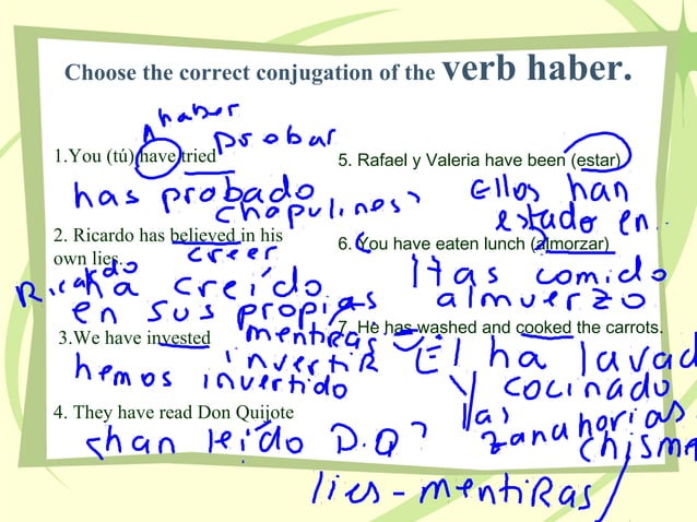 Apuntes preterito perfect | PPT | Food & Drink